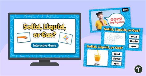 Solid Liquid Or Gas Interactive Game Teach Starter