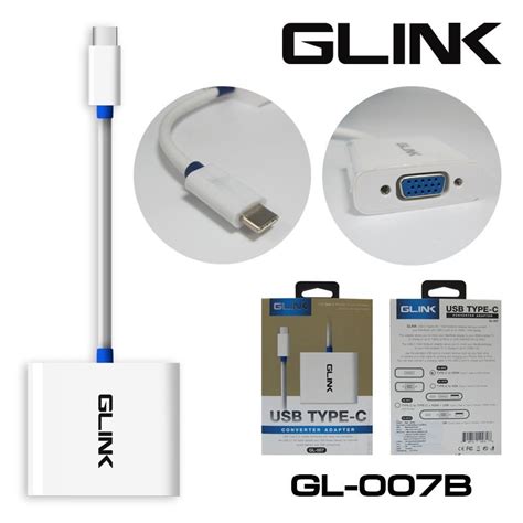 Glink Gl 007b Converter Type C To Vga ตัวแปลงสัญญาณ Tyte C ออกจอ Vga