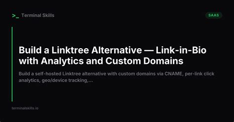 Build A Linktree Alternative — Link In Bio With Analytics And Custom