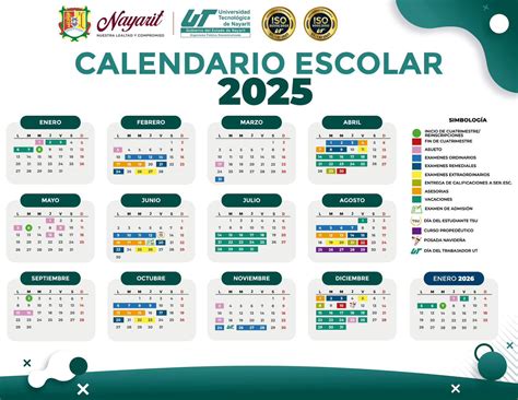 Calendario Escolar Universidad Tecnológica De Nayarit Facebook