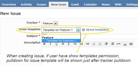 Issue Templates Plugins Redmine