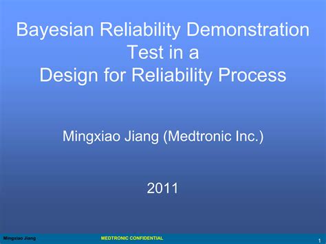 Bayesian Reliability Demonstration Test In A Design For Reliability