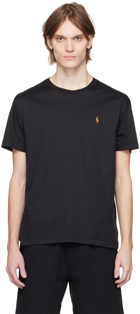 Polo Ralph Lauren Black Embroidered T Shirt Polo Ralph Lauren