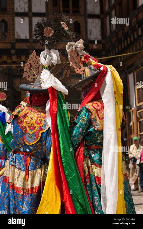Bhutan Thangbi Mani Lhakang Tsechu Festival Black Hat Cham Tercham