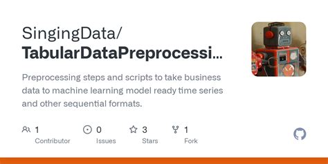github singingdata tabulardatapreprocessing preprocessing steps and
