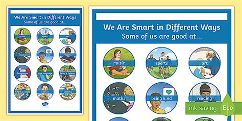 Ks2 We Are All Smart In Different Ways Display Poster
