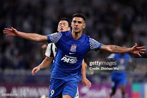 Andre Luis Of Shanghai Shenhua Celebrateas His Goal During The Afc
