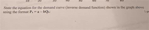 Solved State The Equation For The Demand Curve Inverse Chegg