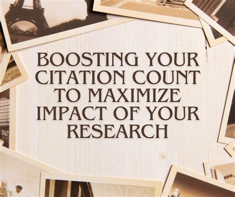 Boosting Your Citation Count To Maximize Impact Of Your Research Technoscience Publications