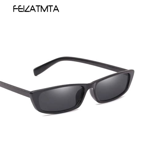 Feizatmta 여성 선글라스 작은 사각형 복고풍 프레임 태양 안경 패션 여성 빈티지 안경 운전 남성 Uv400 Oculos