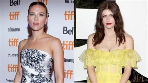 Scarlett Johansson Vs Alexandra Daddario Whose Ruffle Dress Is Your Favorite Iwmbuzz