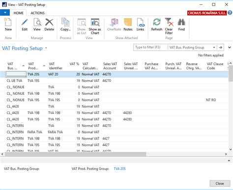 posting groups in dynamics nav navision