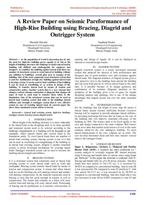 Pdf A Review Paper On Seismic Pareformance Of High Rise Building