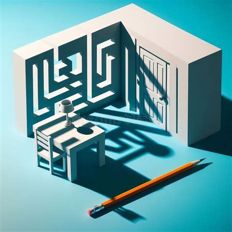 Optical Illusion Shadows Arrange Objects To Cast Shadows That Fo Stock Illustration