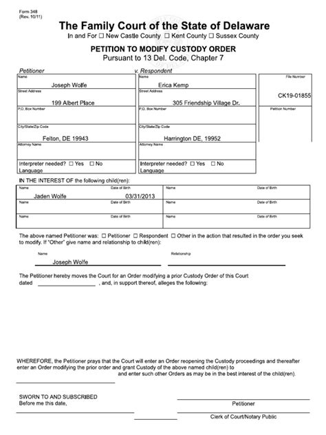 Custody Modification Pdf