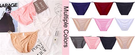 Dinglu Womens String Bikini Panties Low Rise Underwear High Cut Cheeky