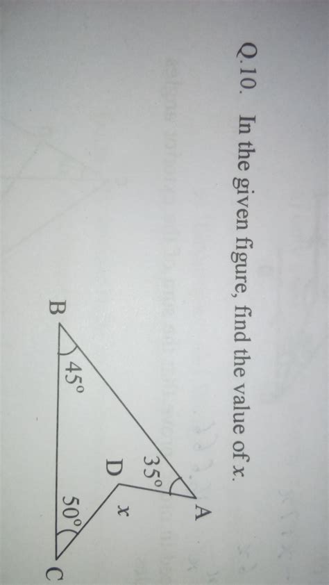 In The Given Figure Find The Value Of X