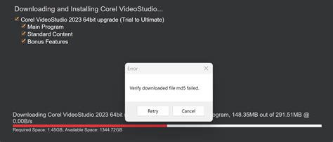 Kb Corel Videostudio Installation Error Verify Downloaded File Md5