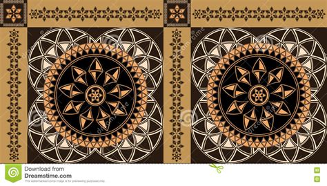 Vector Abstract Seamless Tiled Pattern Stock Vector Illustration Of Oriental Backdrop 82200498
