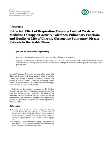 Pdf Retracted Effect Of Respiration Training Assisted Western