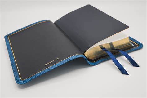 Schuyler Personal Size Canterbury Kjv Full Yapp Marbled Sapphire