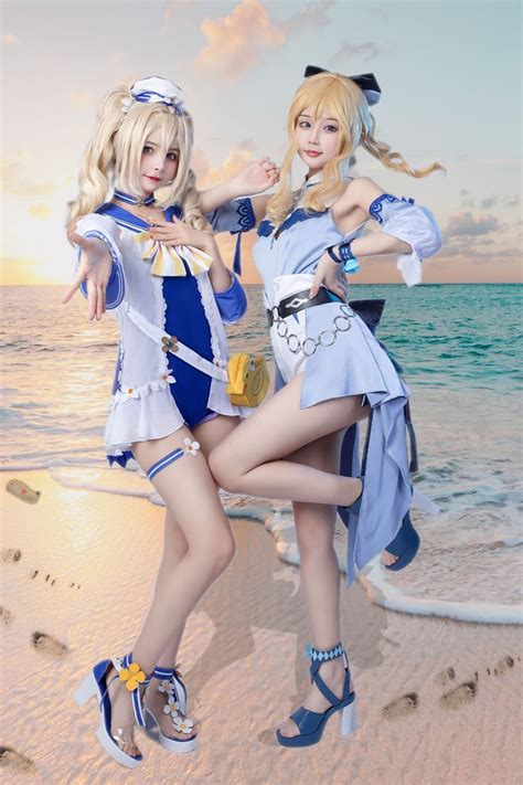 Genshin Impact Barbara Summertime Sparkle Cosplay Costume Swimsuit Artofit