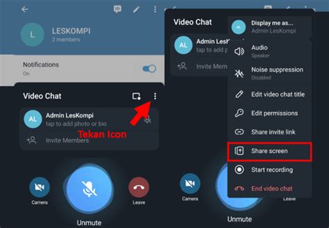 Cara Share Screen Berbagi Layar Di Aplikasi Telegram Leskompi