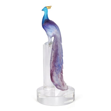 Sapphire Peacock Crystal Sculptureh 31cm Momentz