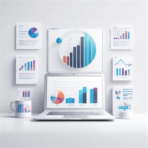 Global Insights Laptop Displaying World Map With Analytics Graph On The