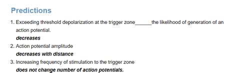 Solved 1 Exceeding Threshold Depolarization At The Trigger