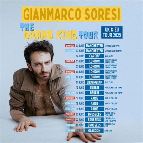 Live Nation Presents Gianmarco Soresi The Drama King Tour Stoller