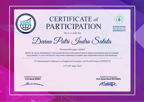 Devina Putri Indra Satata On Linkedin Presenter At International Conference On Empirical