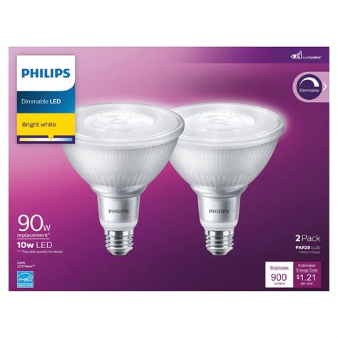 Philips Led 90 Watt Par38 Inoutdoor Flood Light Bulb Bright White