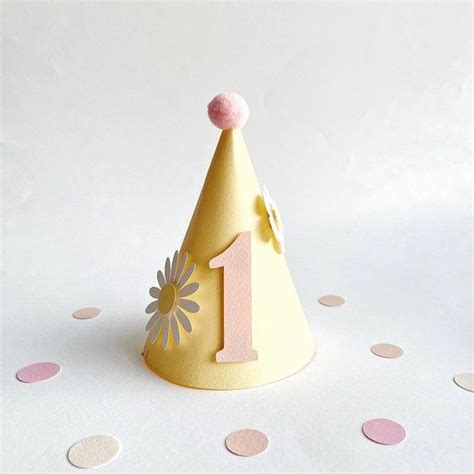 Daisy Birthday Hat Daisy 1st Birthday Decor Flower Power Party Cone