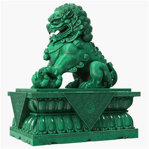 Jade Guardian Lion Statue 3d Turbosquid 2062940
