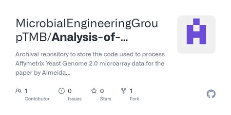 Github Microbialengineeringgrouptmb Analysis Of Affymetrix Yeast