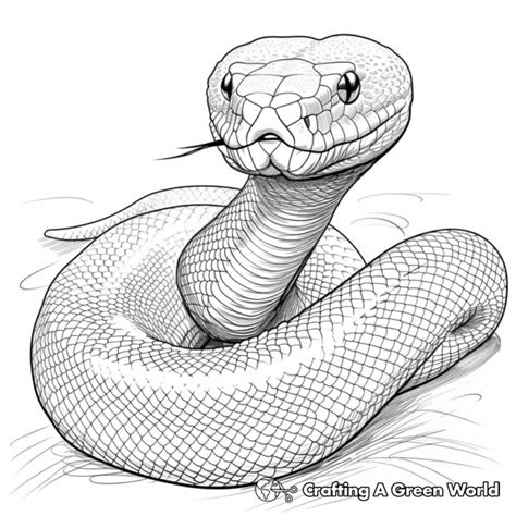 Taipan Snake Coloring Page