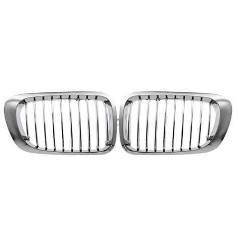 2 Pieces Front Bumper Hood Grille For Bmw E46 M3 3 Grandado