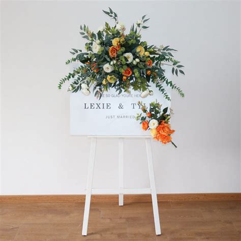 Floral Arrangement For Signage Wedding Welcome Signage Shop Open