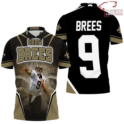 New Orleans Saints Drew Brees Background Polo Shirt T Shirts Low Price