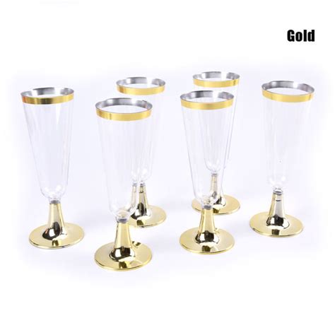 Fupan 6pcsset 150ml Disposable Red Wine Glass Plastic Goblet Wedding Party Supplies Lazada
