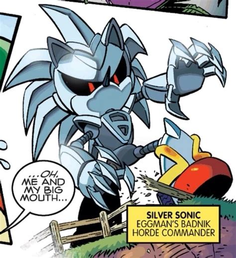 Silver Sonic Mobius Encyclopaedia Sonic The Hedgehog Comics