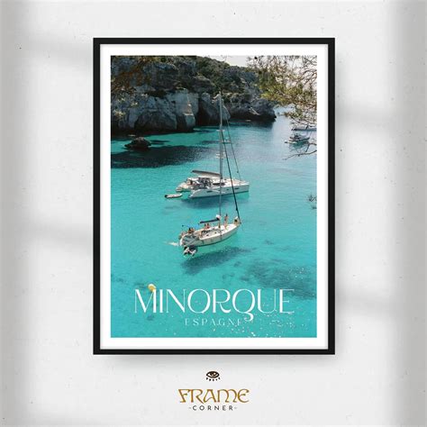 Affiche Minorque Paradis Baléare Frame Corner France