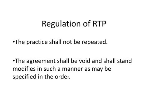 The Mrtp Act 1969 Pptx