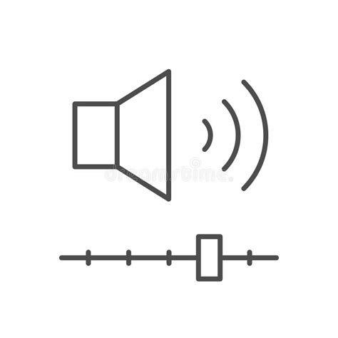 Volume Level Line Outline Icon Stock Vector Illustration Of Volume