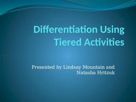 Pptx Differentiation Using Tiered Activities Dokumentips
