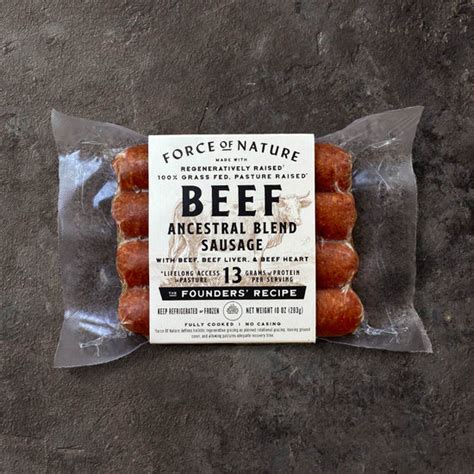 Grass Fed Beef Ancestral Blend Sausage Force Of Nature Meats