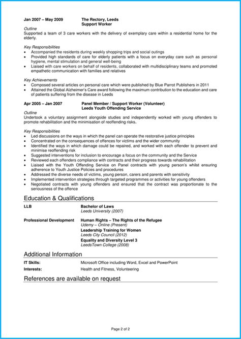 Support Worker Cv Example 2022 Guide Get Interviews