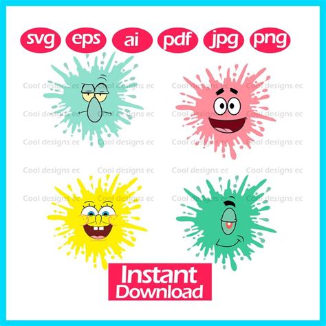 Spongebob Svg Spongebob Outline Svg Spongebob Vector Spongebob Png