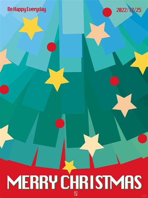 海报设计｜分享我的圣诞树 花瓣网